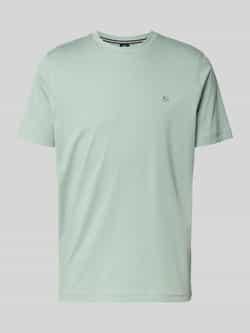 Lerros T-Shirt mit Rundhalsausschnitt und Logo-Stitching