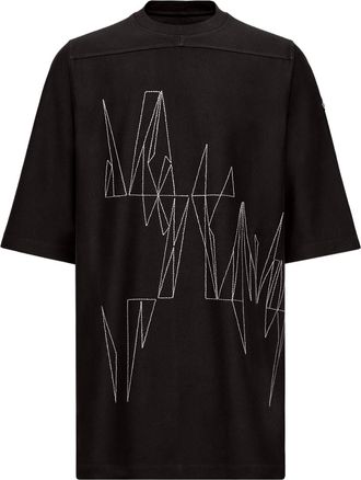 Rick Owens Moncler Jumbo Cotton T-shirt, Unisex, Black, Size: Xxs