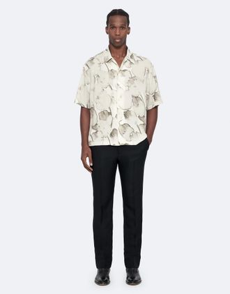 AllSaints chemise &agrave; manches courtes Tulip ivoire/gris-Multi