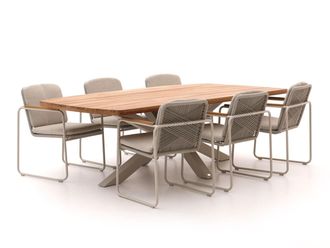 Bellagio la vita attrattiva Bellagio Sordio/Induno D&auml;nisch oval 240cm Gartenm&ouml;bel-Set 7-Teilig Stapelbar