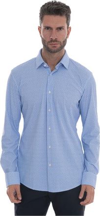 HUGO BOSS Homme, Chemises, Bleu, Taille: M Italia Dress Neck Casual Shirt