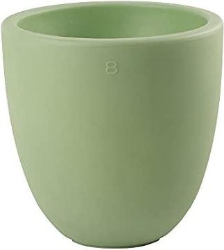 8 Seasons design Shining Curvy Pot S, LED Pflanzkübel (Mint) 39 x 39 cm, E27 Fassung inkl. Leuchtmittel in warmweiß, beleuchteter Pflanzkübel für innen und auße