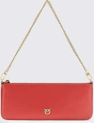 Pinko Sac d&eacute;paule Horizontal Flat en cuir avec logo Love Birds