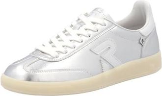 Rieker Chaussures Basses &agrave; Lacets Blanches pour Femme, Argent Platine 90, 40 EU