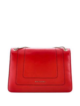 Bulgari Serpenti Forever Square Leather Medium shoulder bag - Rot