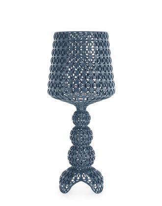 Kartell Mini Kabuki, Tischlampe, Dimmbare, H 70 cm, Blau