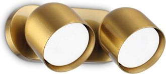 Ideal Lux Ideal Lux - dodo Spot de plafond double à 2 lumières en laiton