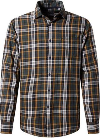 Pierre Cardin Chemise à manches longues pour homme | Chemise à carreaux | Coupe moderne, Green Gables 5307, L