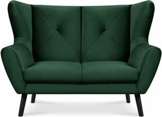 Konsimo Miro Zweisitzer-Sofa, dunkelgr&uuml;n - Konsimo