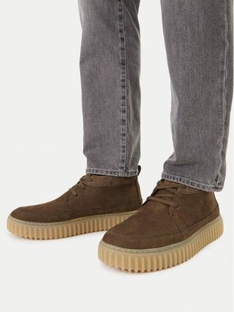 Clarks Schn&uuml;rschuhe Torhill LaceHi 26183474 Khakifarben