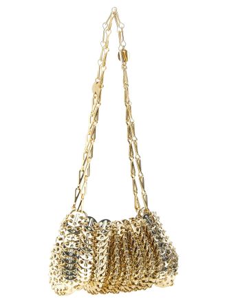 Paco Rabanne Woven Metal Disc Shoulder Bag - Gold