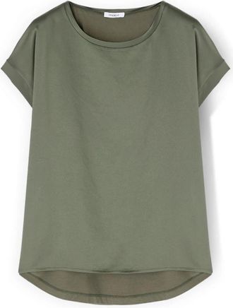 Motivi T-Shirt aus zwei Materialien - - Blouses & Shirts - Damen - Gr&uuml;n - S