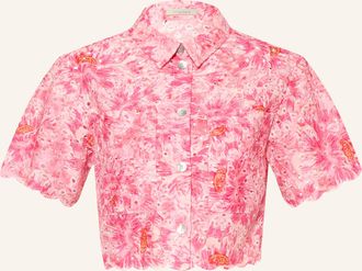 Lilienfels Lilienfels Hemdbluse Aus Lochspitze rosa