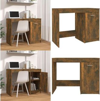 vidaXL Vidaxl - Schreibtisch Räuchereiche 100x50x76 cm Holzwerkstoff - Bürostuhl - Schreibtisch - Home Office - Holz Schreibtisch - Moderner Schreibtisch