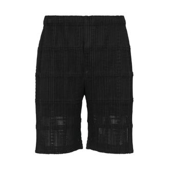 Issey Miyake Lace Grid Pleats Shorts - - Shorts - Herren - Schwarzk - L