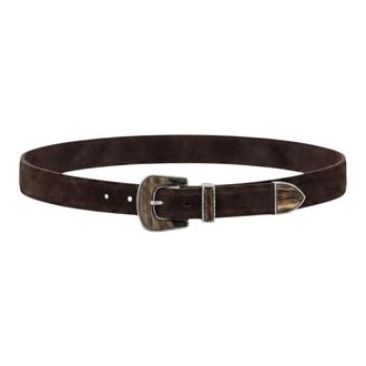 Alberto Luti Homme, Accessoires, Brun, Taille: 105 CM Ceinture en daim 696/35