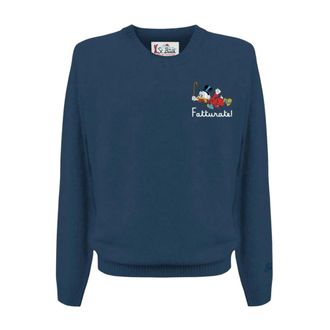 MC2 Saint Barth Heron Light Embry Pullover - - Knitwear - Herren - Blau - 2XL