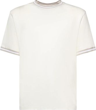 Eleventy Homme, Tops, Blanc, Taille: XL T-Chemises