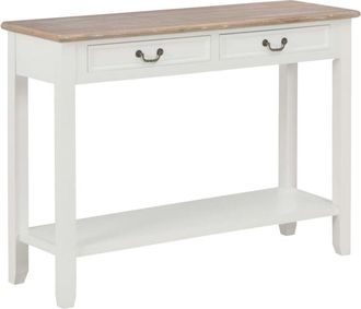 vidaXL Table console Blanc 110x35x80 cm Bois vidaXL