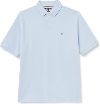 Tommy Hilfiger Herren Poloshirt Kurzarm 1985 Regular Fit, Blau (Breezy Blue), 3XL