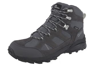 Jack Wolfskin Wanderschuh JACK WOLFSKIN TRAIL HIKER TEXAPORE MID M, Herren, Gr. 42,5, grau (anthrazit), Leder, Textil, Schuhe Wanderschuh, wasserdicht, Trekkingschu