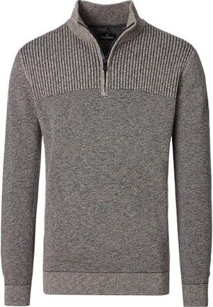 Casamoda Pull semi-zipp&eacute; pour homme Marron, marron, XL