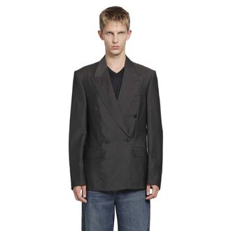 Gucci Pinstripe Wool Mohair Blazer