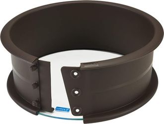 Lurch 85041 FlexiForm Springform mit Glasboden / Backform aus 100% BPA-freiem Platin Silikon (Ø 20 cm, Höhe 8 cm), Dunkelbraun
