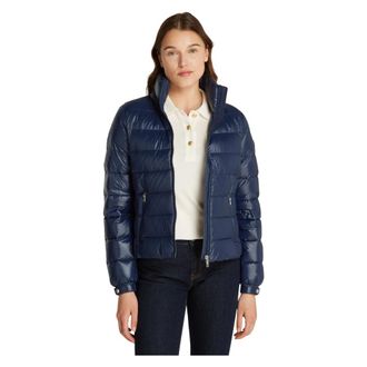 Tommy Hilfiger Femme, Vestes, Bleu, Taille: 42 FR Lightweight Down Glossy Puffer Jacket