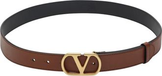Valentino Garavani Ceinture Vlogo Signature H. 30 - Femme - Accessoires - Brun - Taille: 80 CM
