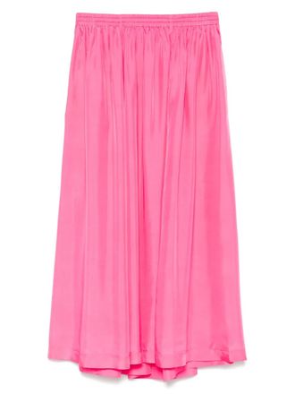 Forte_Forte jupe en soie à coupe longue - Rose