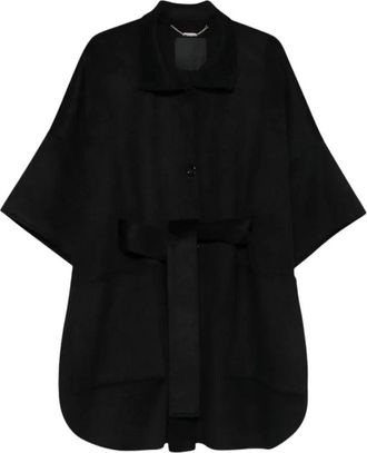Liu Jo Femme, Vestes, Noir, Taille: 40 FR Wool Coat with Belt