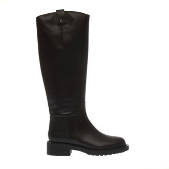 Ash Schwarze Leder-Stiefeletten mit Pistolen-Nieten - - Shoes - Damen - Schwarzk - 37 EU