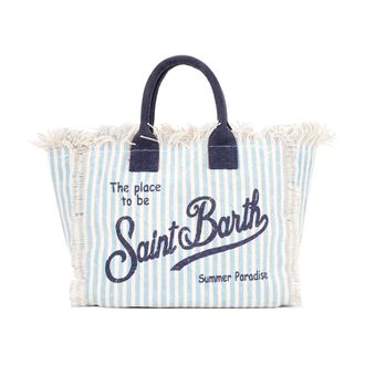 MC2 Saint Barth Femme, Sacs, Bleu, Taille: ONE Size Colette Stripes S