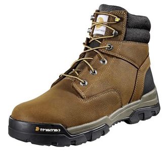 Carhartt Work in Progress Mens Ground Force 6-Inch Brown Waterproof Work Boot - Composite Toe, Peanut Oil Tan Leather, 8.5 W US - New for 2017 - CME6355