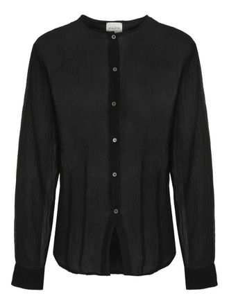 Le Kasha blouse boutonn&eacute;e &agrave; manches longues - Noir