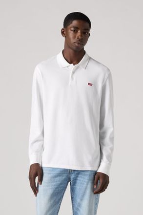 Levi's Long Sleeve Housemark Polo Shirt - Homme - Blanc / Bright White - XL
