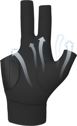 Generico Pool-Handschuhe: Freiliegendes Fingerdesign, leichte Billardhandschuhe mit hervorragender Atmungsaktivität, Unisex-Zubehör, kein Verrutschen von Billa