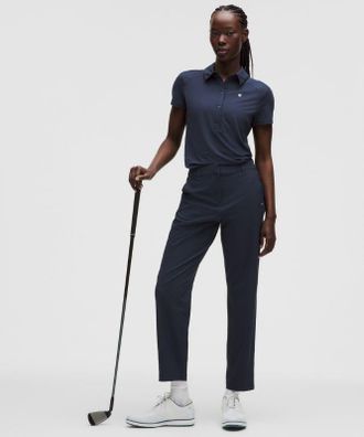 lululemon Pantalon de golf en serg&eacute; extensible Standard pour Femmes - Bleu - Taille 31