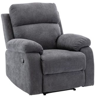 Vente-Unique Fauteuil relax en tissu TOLZANO - Anthracite