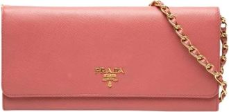 Prada Pre-owned Wallet on Chain - Femme - Pre-owned - Rose - Taille: ONE Size