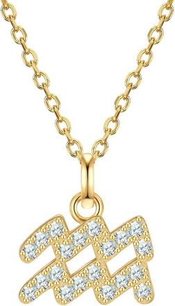 Glanzst&uuml;cke M&uuml;nchen Halskette - Sterling Silber Halskette Zirkonia Sternzeichen Wa - Gr. unisize - in Gold - f&uuml;r Damen
