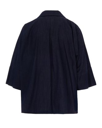 Max Mara Womens Shirt Rugiada Denim Night Blue Dark Cotton