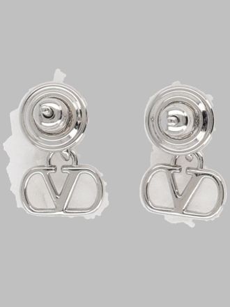 Valentino Garavani VLogo Signature Crystal Earrings - Silver