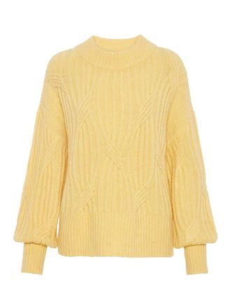 Vero Moda Damen YASPIXIE LS Knit Pullover, Mehrfarbig (Golden Haze Golden Haze), 34 (Herstellergröße: XS)
