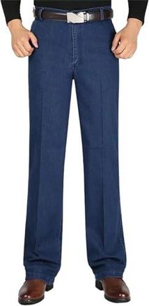 Generic Jett Jeans pour homme plus &acirc;g&eacute;, Jettjeans3 - Jean classique coupe droite extensible &eacute;lastique confortable pour homme, bleu, 48