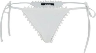 Jacquemus Femme, Maillots de bain, Blanc, Taille: 36 FR Bas de bikini Picot