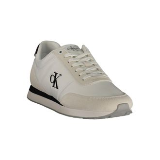Calvin Klein Logo Lace-Up Sneaker - White