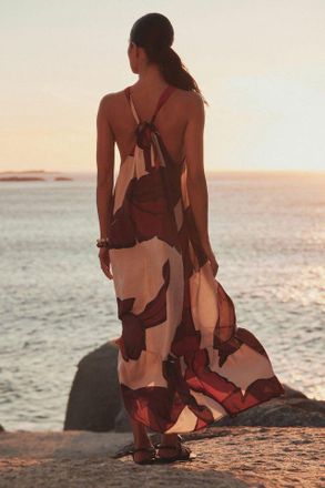 Next Maxikleid Hochgeschlossenes Volumen-Maxikleid (1-tlg)