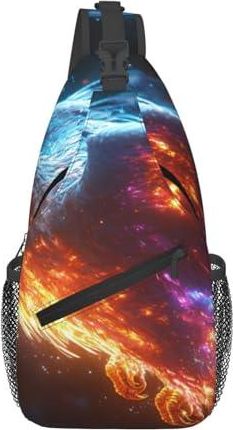 Generic Flame Eagle Sac &agrave; bandouli&egrave;re de voyage pour homme Sac &agrave; dos de randonn&eacute;e